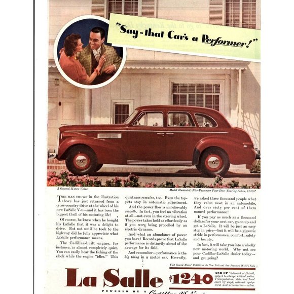 La Salle | Wall Decor | 939 La Salle Print Ad General Motors Say That ...